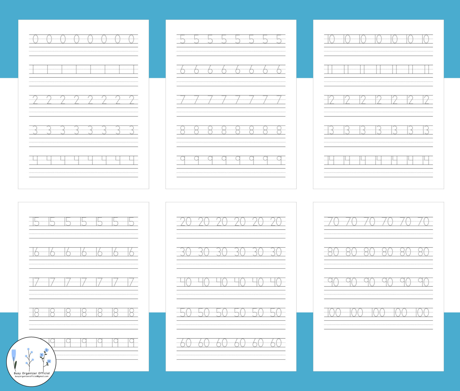 Number Tracing Worksheet 1 20 And 30 40 50 60 70 80 90 100 Etsy number-tracing-worksheet-1-20-and-30-40-50-60-70-80-90-100-etsy
